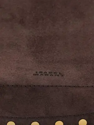 Isabel Marant Étoile Studded Suede Shoulder Bag - Coffee