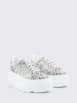 Casadei Python Print Leather Platform Sneakers
