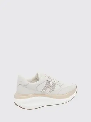 Hogan Maxi I Active Leather Sneakers With Rhinestone H Logo