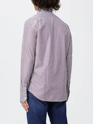 Paul & Shark Striped Cotton Poplin Shirt With A Slim Fit