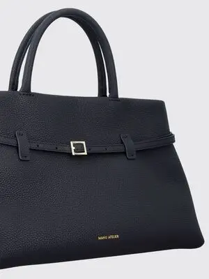 Manu Atelier Handbag With Buckle Detail - Black