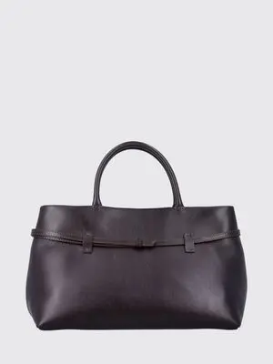 Manu Atelier Top Handle Bag With Buckled Belt Detail - Brown
