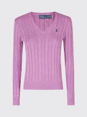 Polo Ralph Lauren Slim Fit V-neck Cotton Jumper - Pink
