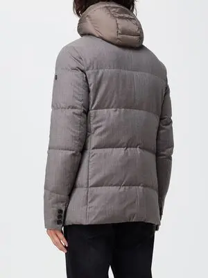 DUNO Short Quilted Wool Down Jacket - Dove Grey