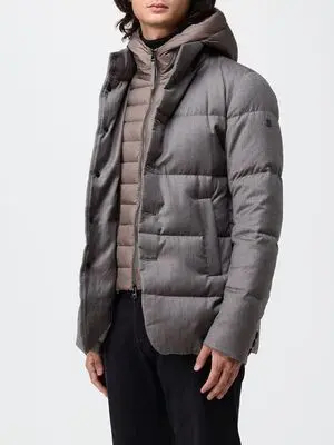 DUNO Short Quilted Wool Down Jacket - Dove Grey