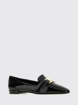 FERRAGAMO Patent Leather Loafers With Gold Tone Hardware