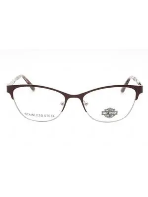 HARLEY DAVIDSON Cat Eye Eyeglasses - Matte Violet/clear Demo Lens