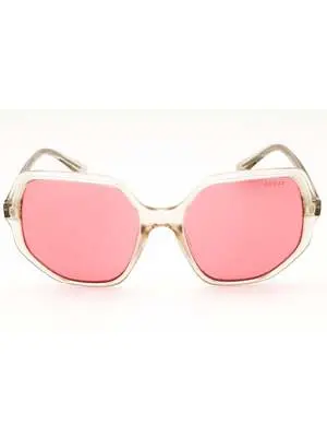 Guess Oversized Sunglasses - Crystal / Bordeaux