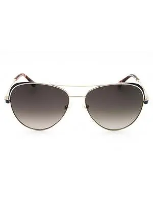Kate Spade New York Aviator Sunglasses - Light Gold/brown Gradient