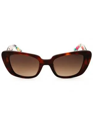 Kate Spade New York Cat Eye Acetate Sunglasses - Hvn/brown Sf