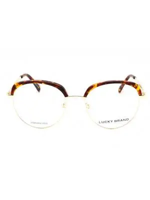 Lucky Brand Round Eyeglasses With Tortoiseshell Accents - Silver/black