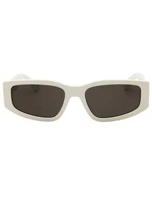 Moschino Rectangular Full Rim Sunglasses - White/grey