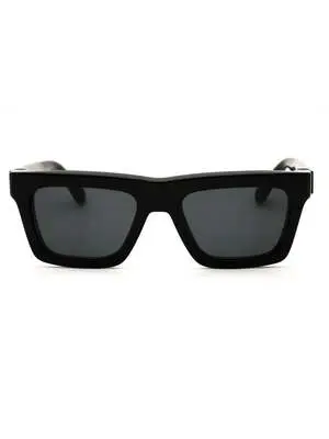 FERRAGAMO Rectangular Acetate Sunglasses - Black/dark Grey