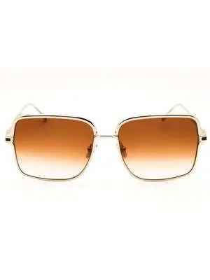 FERRAGAMO Rectangular Full Rim Sunglasses - Gold/green Gradient