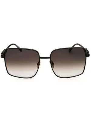 FERRAGAMO Rectangular Metal Sunglasses - Matte Black/grey Gradient