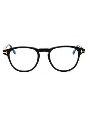 TOM FORD Ft5899-b Eyeglasses - Shiny Black/clear/blue-light Block Lens