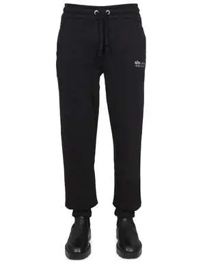 Alpha Industries Logo-embellished Trousers With Drawstring Closure