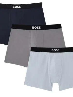 BOSS Stretch Cotton Boxer Briefs 3-pack - Blue