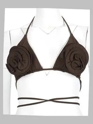 Magda Butrym Halterneck Bikini Top With Embellished Cups