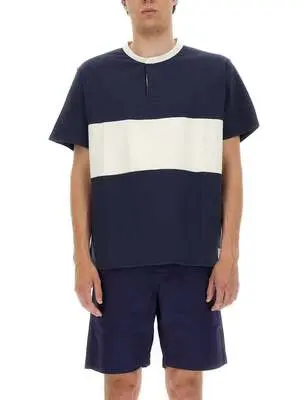 UMBRO X YMC Henley Style T-shirt - Blue