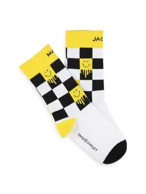 Marc Jacobs Checkerboard Smiley Crew Socks