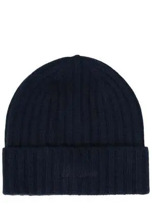 MC2 SAINT BARTH Ribbed Cashmere Beanie - Blue