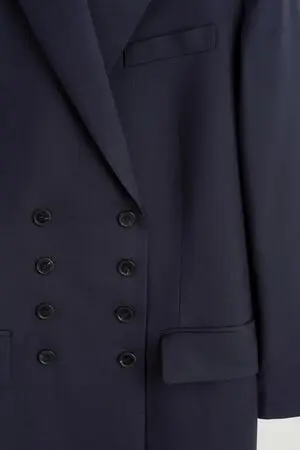 Cos Double-breasted Wool Longline Blazer