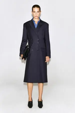 Cos Double-breasted Wool Longline Blazer