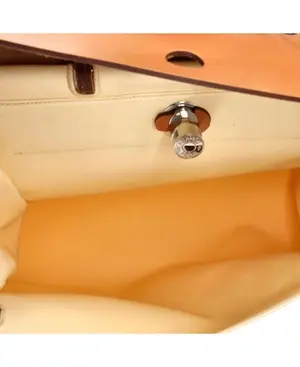 Hermès 39 Herbag Zip Leather And Toile