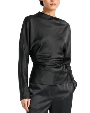 SAINT ART Ida Draped Top - Black