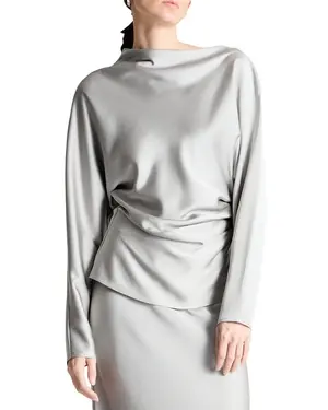 SAINT ART Ida Draped Top - Paloma