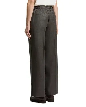 Peserico Wool Blend Flannel Wide Leg Pants