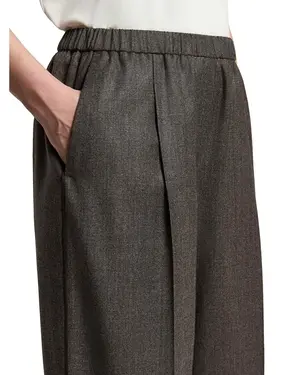 Peserico Wool Blend Flannel Wide Leg Pants