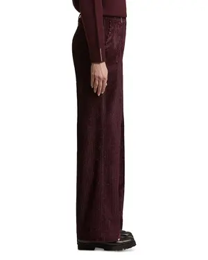 Peserico Wet Effect Corduroy Palazzo Pants