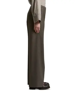 Peserico Micro Pattern Flannel Palazzo Pants