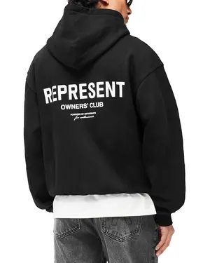 REPRESENT Owners Club Logo Zip Cotton Hoodie