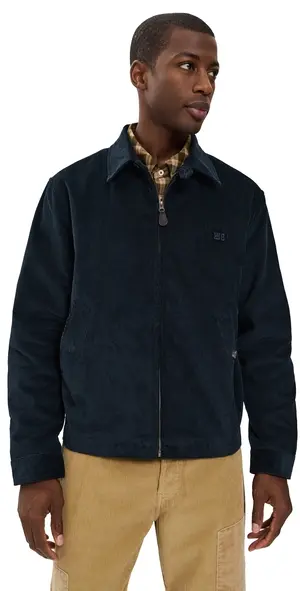 WALES BONNER Drew Corduroy Zip-up Jacket - Navy
