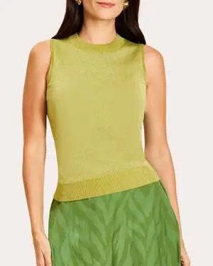 Mestiza New York Soho Metallic Knit Shell Top