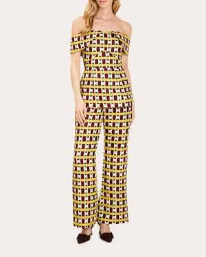 Mestiza New York Friday Gingham Wide-leg Pants