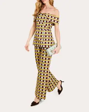 Mestiza New York Friday Gingham Wide-leg Pants