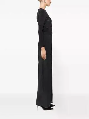 NISSA Tencel And Wool Lace Corset Top