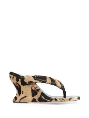 Balenciaga Gaeta Leopard-print Wedge Sandals