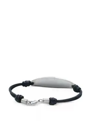 Saint Laurent Cord Bracelet In Leather And Tone Metal