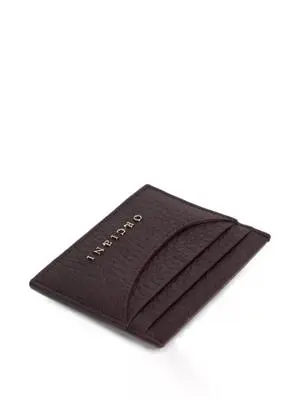 Orciani Logo-plaque Pebbled-leather Cardholder