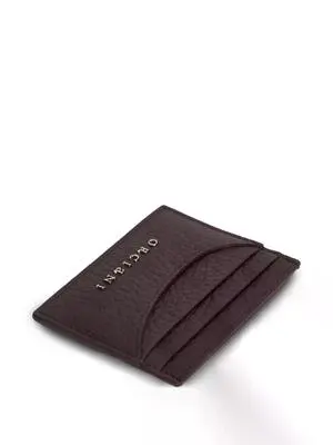 Orciani Logo-plaque Pebbled-leather Cardholder