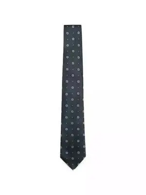 BOSS Silk Tie With Jacquard Pattern - Blue