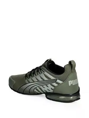 PUMA Khaki Mesh Panelled Low-top Sneakers