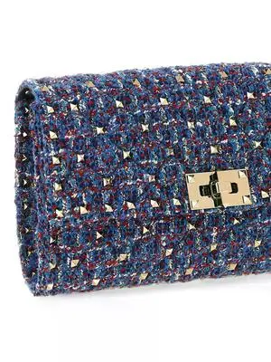 Valentino Garavani Rockstud Spike Tweed Shoulder Bag
