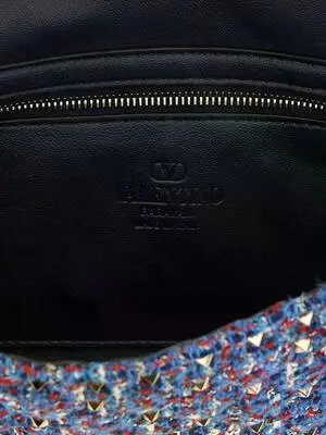 Valentino Garavani Rockstud Spike Tweed Shoulder Bag