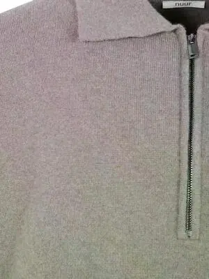NUUR Quarter-zip Wool Polo Shirt - Neutrals